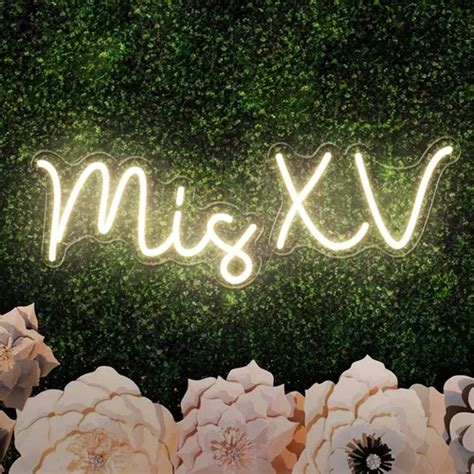 Letrero Luminoso Ne N Personalizado Mis Xv Fiesta Neon Led Meses Sin