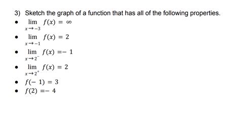 solved 3 sketch the graph of a function that has all of the