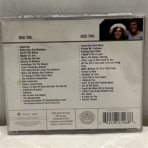 Carpenters Gold 35th Anniversary Edition By Carpenters 2 CD S 2004