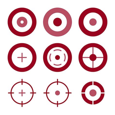 Target Icon Vector Design Set Premium Ai Generated Vector