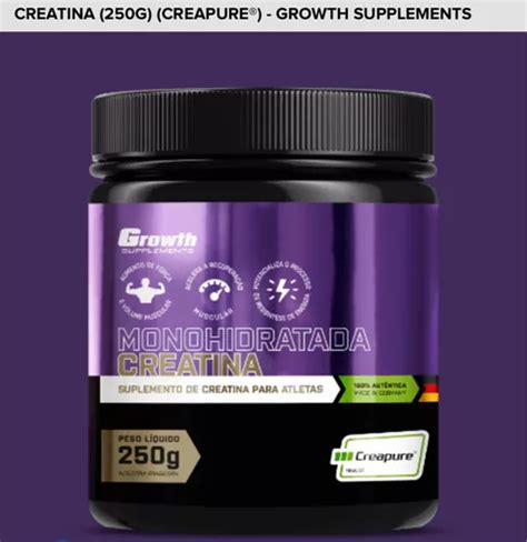 Creatina Growth Creapure 250g Original Frete grátis