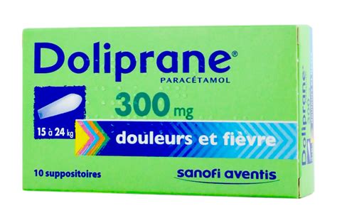DOLIPRANE enfants 300 mg 10 suppositoires Pharma Médicaments
