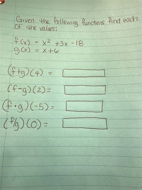 18 given the function calculate the following values eloisamudawi