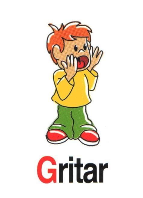 gritar Verbos Verbos para niños Verbos de acción