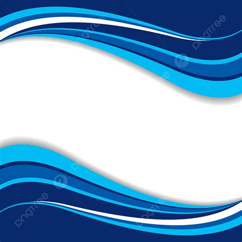 Formas Onduladas Azules Sobre Fondo Transparente Curvado PNG Dibujos
