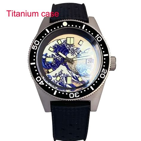 Tandorio New 41mm 62MAS Diver Titanium Kanagawa Surfing Dial NH35A