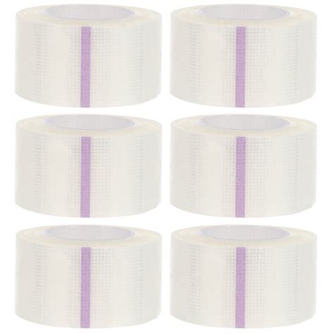 6 Rolls Medical Tape Pressure Sensitive Skin Tape Clear Surgical Tape