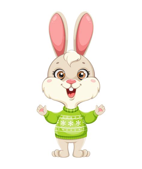Premium Vector Cute Cartoon Funny Bunny Kawaii Character Baby Clip