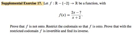 solved let f r { 2} rightarrow r be a function with