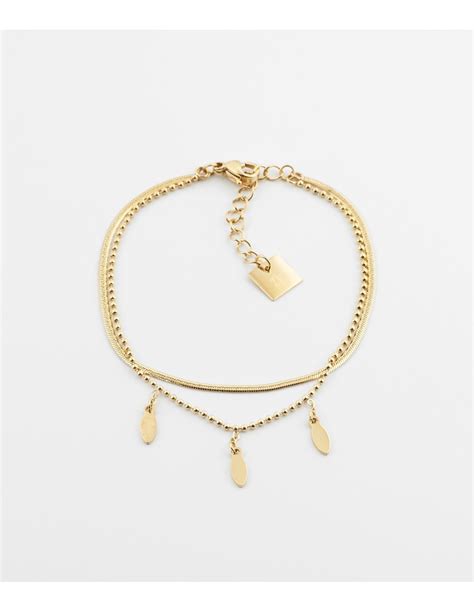 Bracelet Zag Symi acier doré