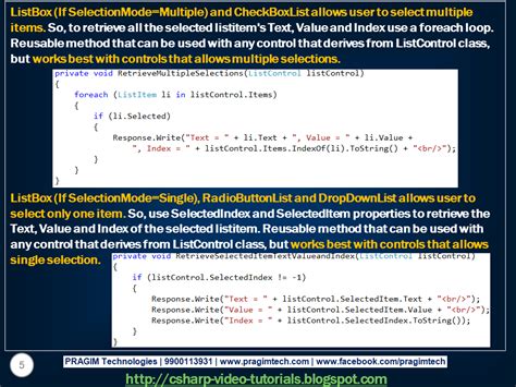 sql server and c video tutorial part 29 list controls in asp