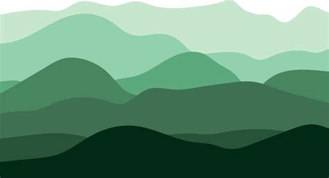 montañas vectores ilustración con la silueta de las montañas en verde