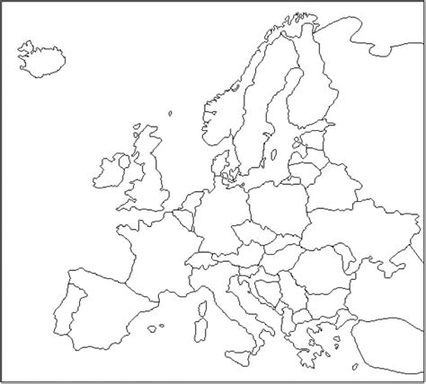 Målarbild Europakarta 8 Skiv ut gratis på malarbilder se