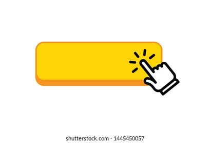Click Blank Button Hand Pointer Clicking Stock Vector Royalty Free