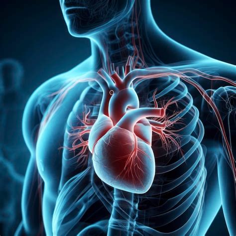 Premium AI Image Anatomy Of Human Heart On Medical Background 3d