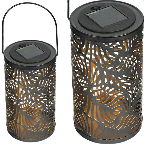 Lampa solarna LED ogrodowa AŻUR balkon taras ogród ERLI pl
