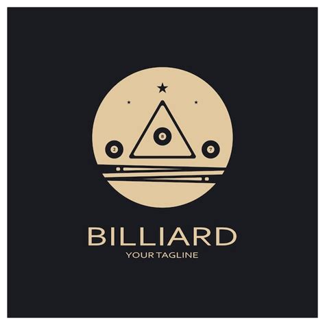Premium Vector Simple Billiards Logo Template Illustration With