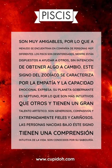 Rasgos Signo del Zodiaco Piscis Cómo es cupidoh