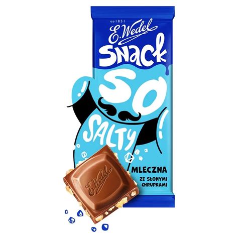 E Wedel Snack Czekolada mleczna ze słonymi chrupkami 90 g Zakupy