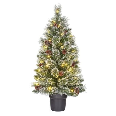 Sapin de Noël Artificiel en Pot avec éclairage LED Vandans H90 x Ø48