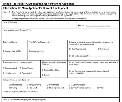 Annexure A For PR Application Epica Immigration