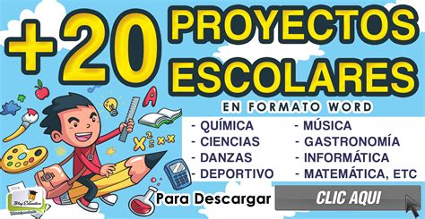 25 Modelos De Proyectos Escolares En Formato Pdf Artofit
