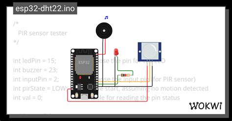 pir02 buzzer wokwi esp32 stm32 arduino simulator