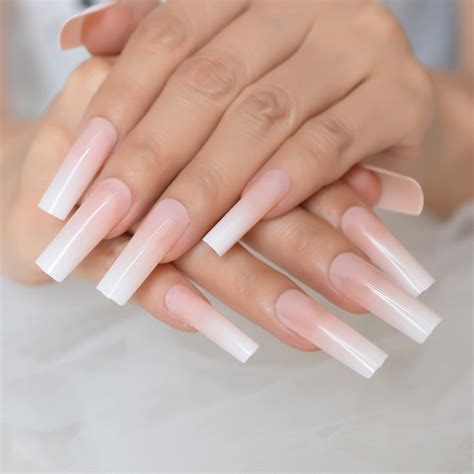 Classy Long Square French Tip Nails Ubicaciondepersonas Cdmx Gob Mx