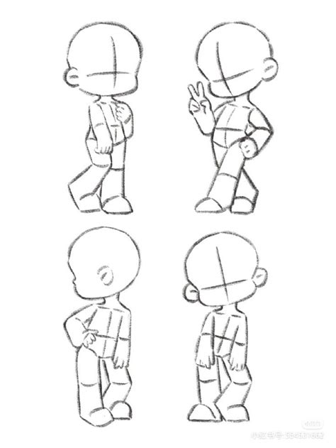 Chibi Sketch Drawing Reference Poses