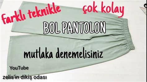 Ok Kolay Bol Pantolon Kesimi Ve Dikimi Youtube