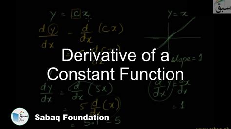 derivative of a constant function math lecture sabaq pk youtube