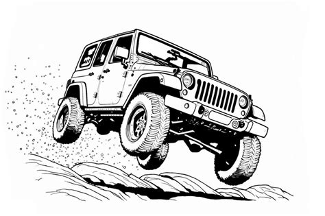Jeep Do Pomalowania NoweKolorowanki Pl