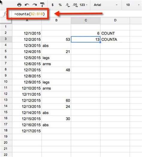 Workout Template Google Sheets