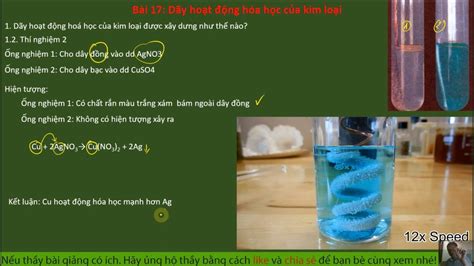 Bài 17 Dãy hoạt động hóa học của kim loại Hóa học 9 Hóa học THCS