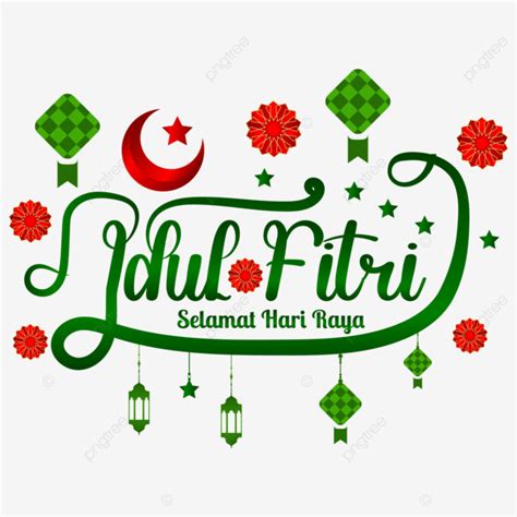 Greeting Of Selamat Idul Fitri Islamic Clipart Transparent Background
