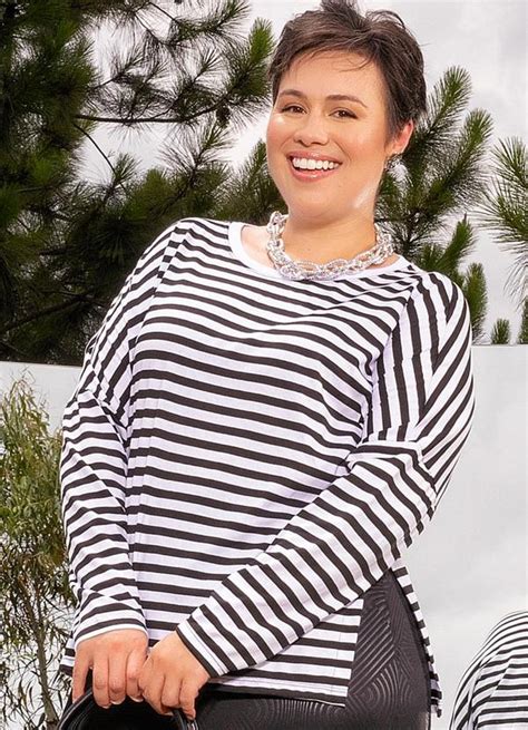 Blusa Listrada Ampla Em Malha Marguerite