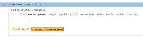 solved find an equation of the plane the plane that passes