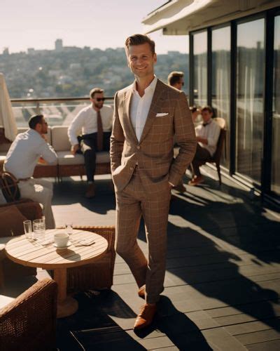Summer Linen White Shirt With Brown Pants Hockerty