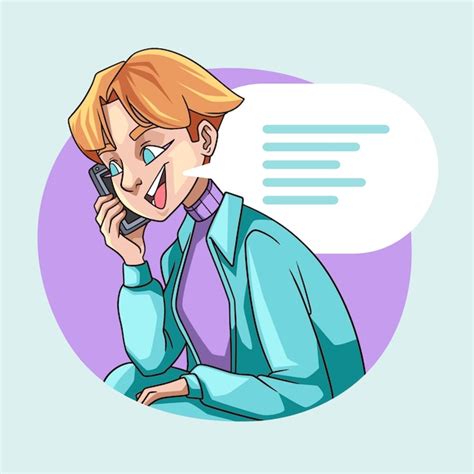 Dibujado A Mano Personas Hablando Por Tel Fono Ilustraci N Vector Gratis
