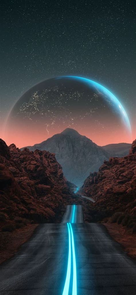 Moon Depth Effect Ios Iphone Wallpaper Galaxy Wallpaper Hd Dark