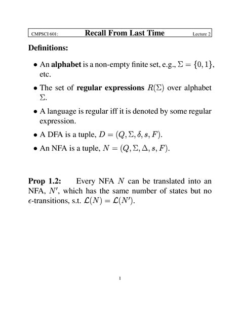 problems on alphabets and regular expressions in computation theory cmpsci 601 docsity