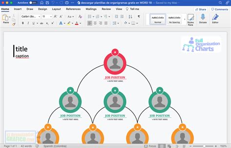 ᐈ Descargar GRATIS Plantillas Organigramas Word y Power Point