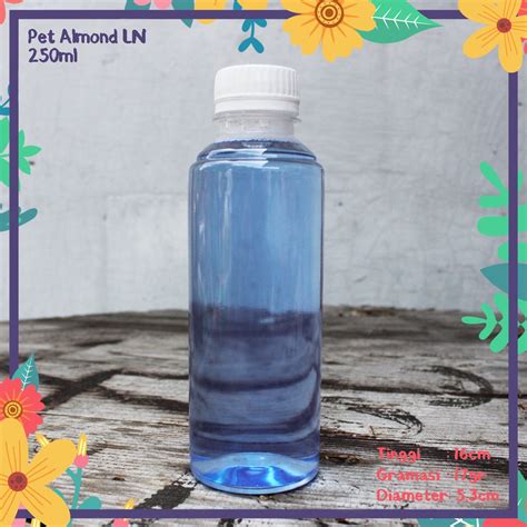 Jual BOTOL PLASTIK ALMOND LN 250ML KEMASAN MINUMAN JUS SUSU MADU JELLY