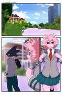 Post Comic Fumikage Tokoyami Greatm Mina Ashido My Hero Academia