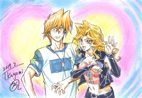 Jonouchi Katsuya And Kujaku Mai Yu Gi Oh And 1 More Drawn By Kagami