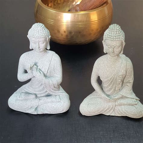 Estatueta Buda Vitarka Mudra E Dhyana Mudra Medita Shop