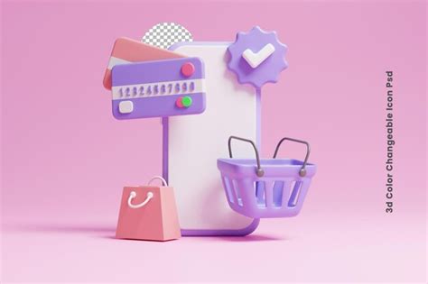 Premium Psd D Online Shopping Concept Icon Or D Online Payment