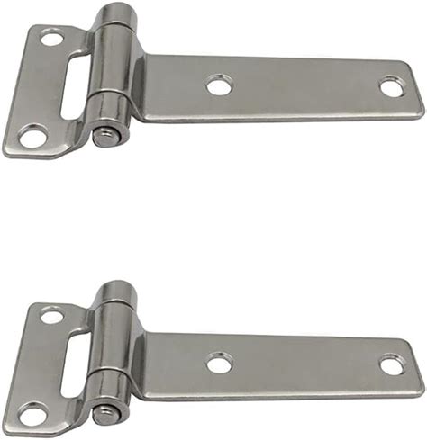 BOOHAO Lot de 2 charnières en T en acier inoxydable pour portes