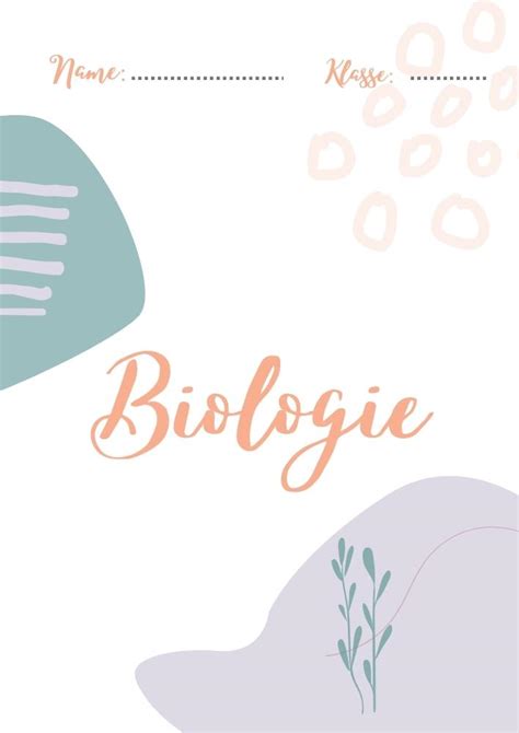 Biologie Deckblatt Kostenlos Herunterladen Als Pdf