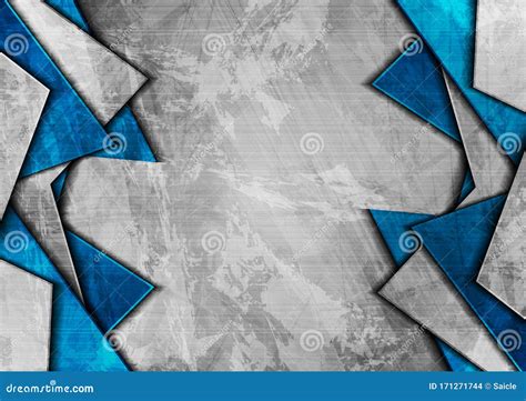Fondo Corporativo Abstracto De Tecnología Azul Y Gris Ilustración del
